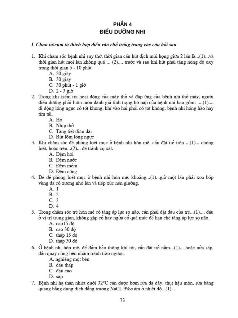 Phần 4 điều dưỡng nhi | PDF