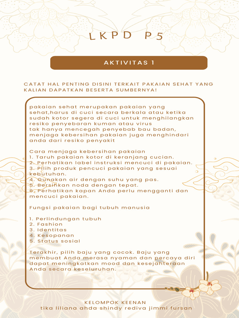 LKPD P5 Kelompok 4 | PDF