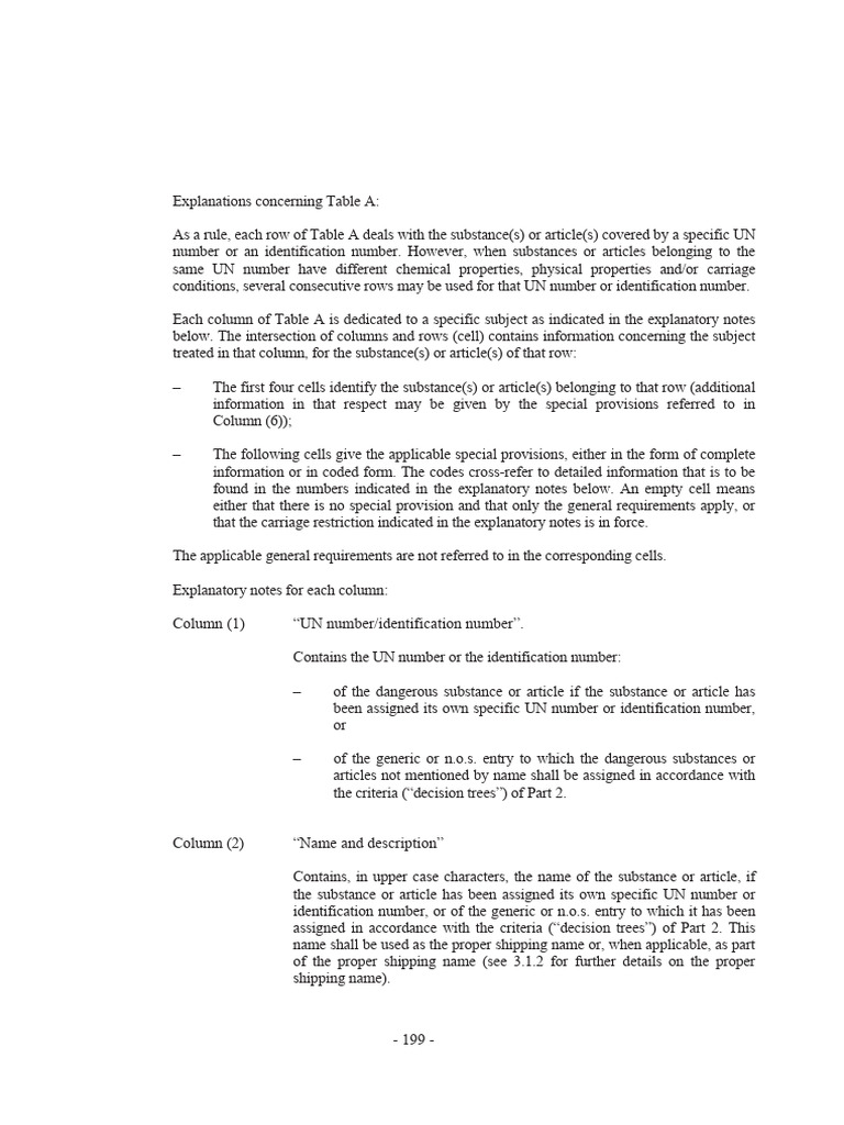Part 3 Chap 3.2 Table A | PDF | Fuze | Ammunition