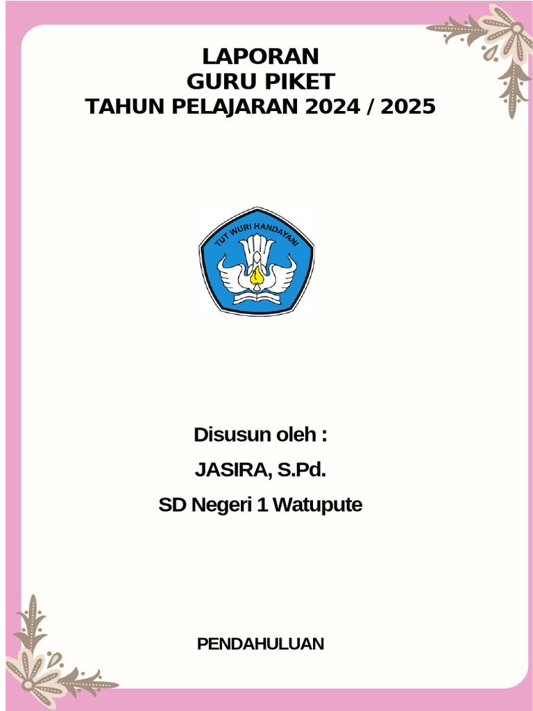 Laporan Guru Piket - Jasira | PDF
