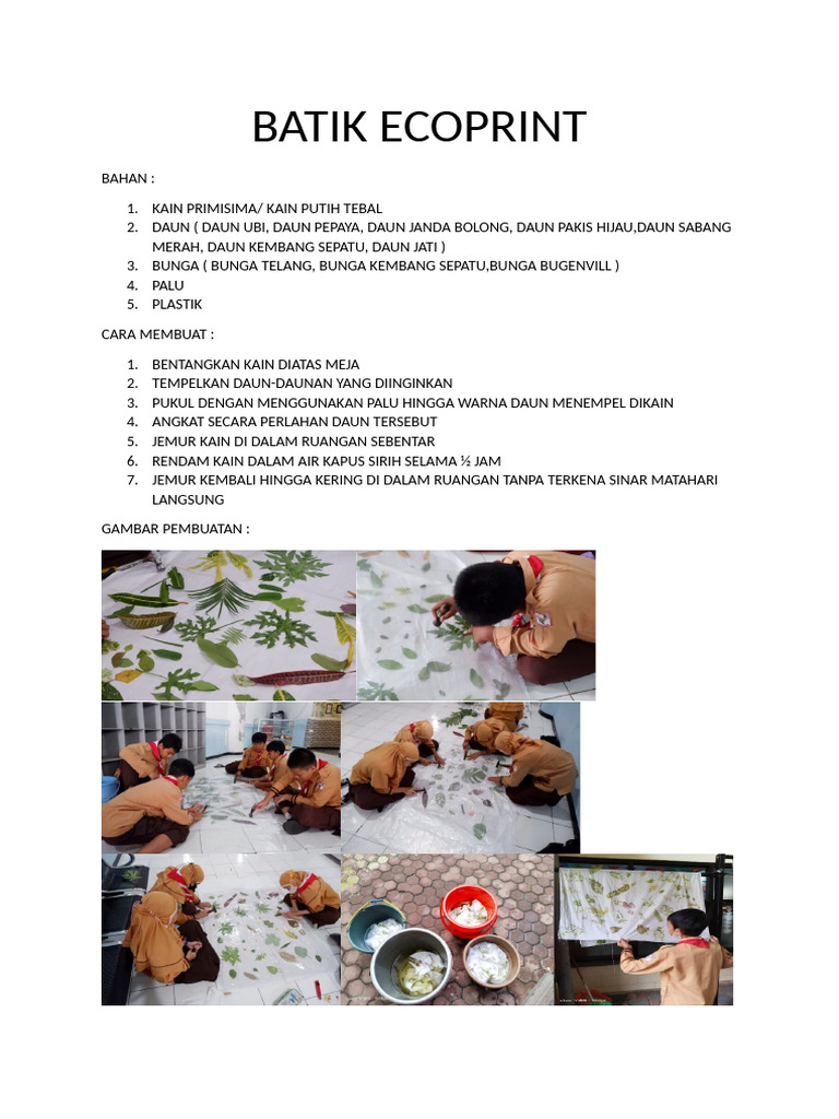Batik Ecoprint | PDF