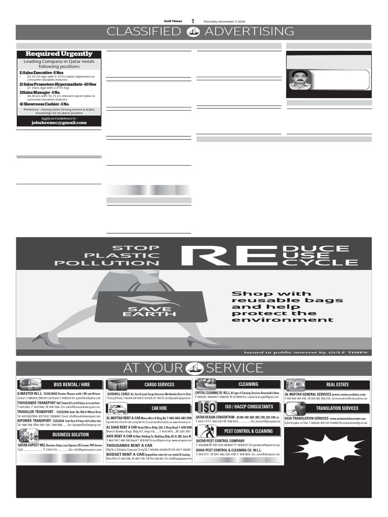 Classified 20241107 1 | PDF | Bus | Car Rental