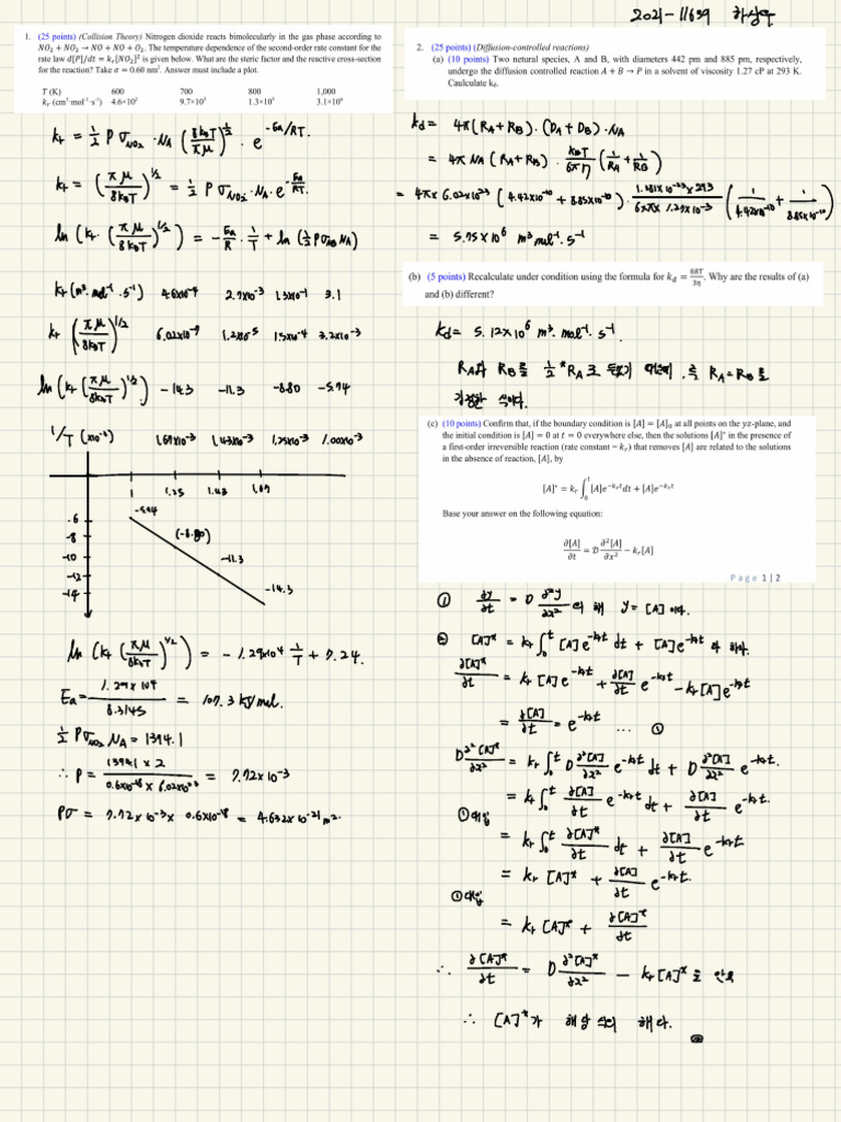 (PhysChemII2024) Problem Set 3 | PDF