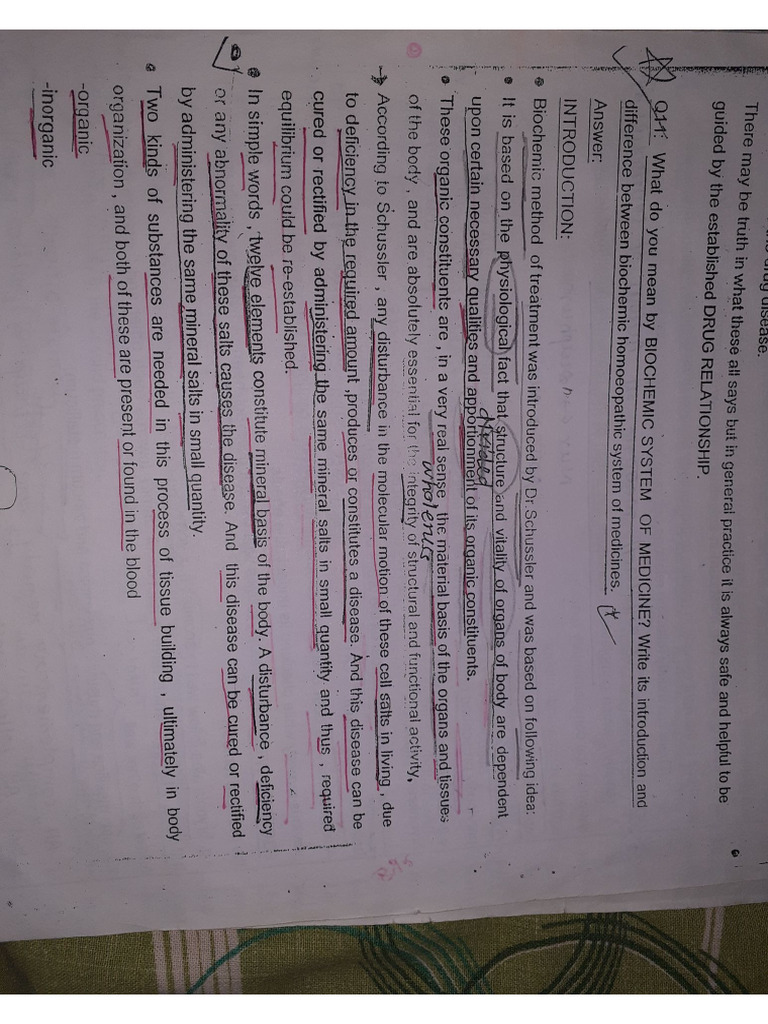 Biochemic System of Medicine | PDF