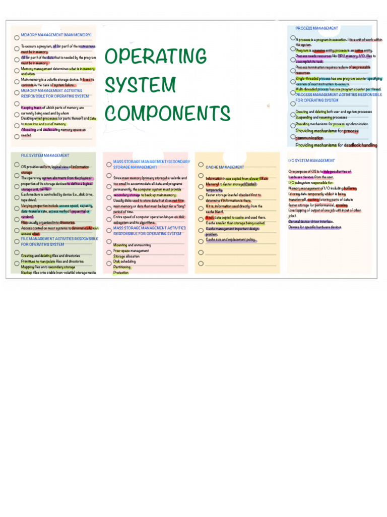 Operating System Components - Jpeg | PDF | Computer Data Storage | Cache (Computing)