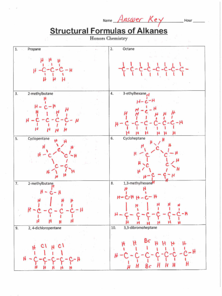 Drawing Alkanes | PDF
