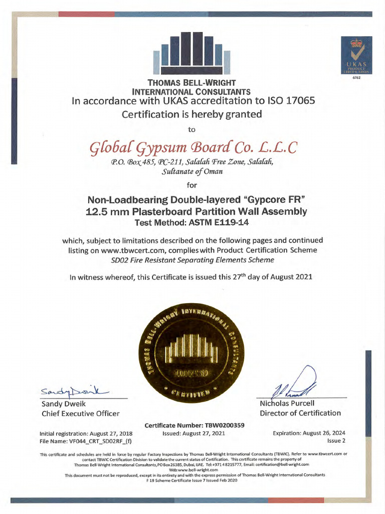 1 HR FR Certificate Thomas | PDF