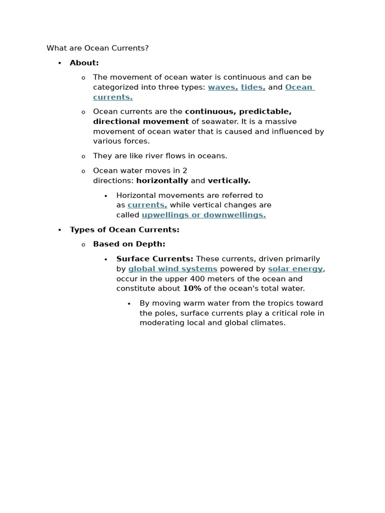 What Are Ocean Currents | PDF