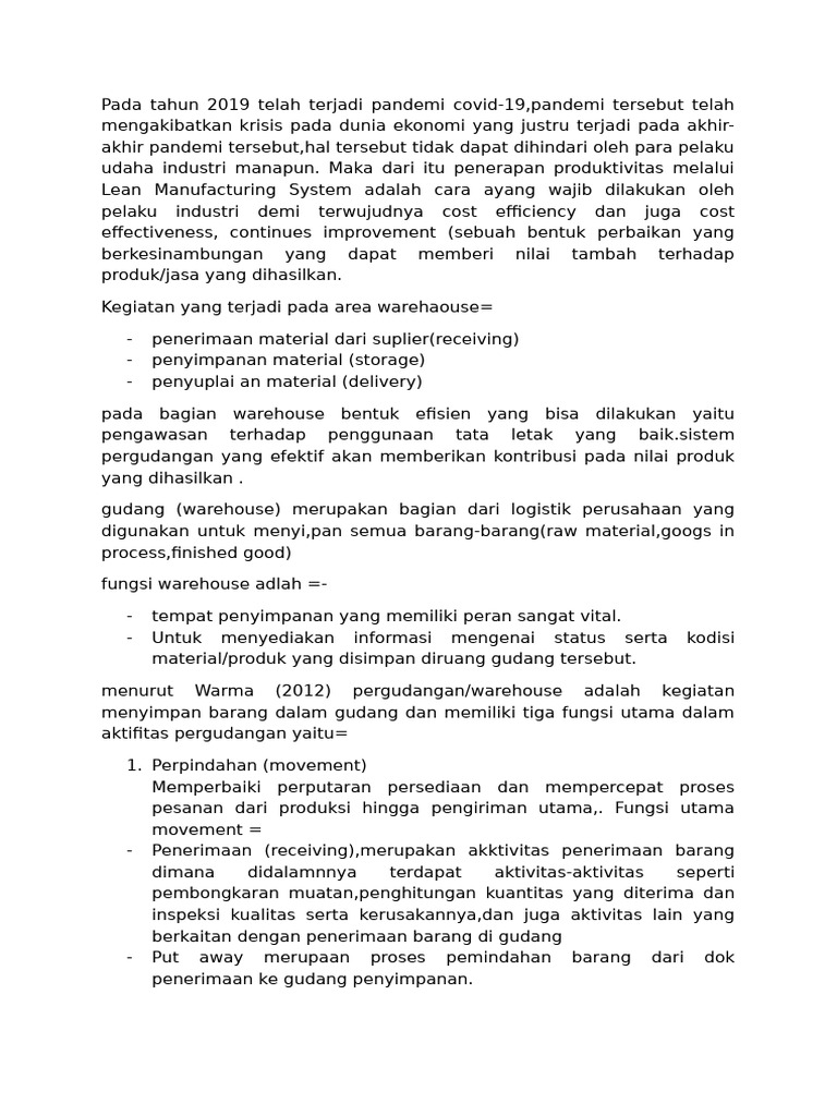 Optimalisasi Proses Picking Warehouse | PDF