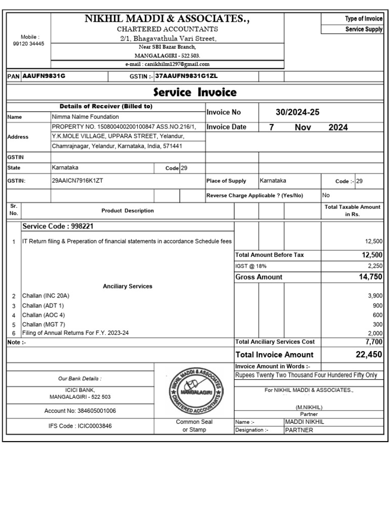 NNF Invoice | PDF | Invoice | Taxation