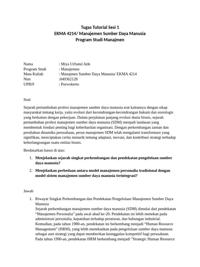 Tutor 1 Ekma 4214 | PDF