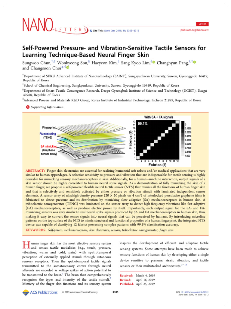 Nano Lettter - 19V19 - Self-Powered Pressure - and Vibration-Sensitive ...