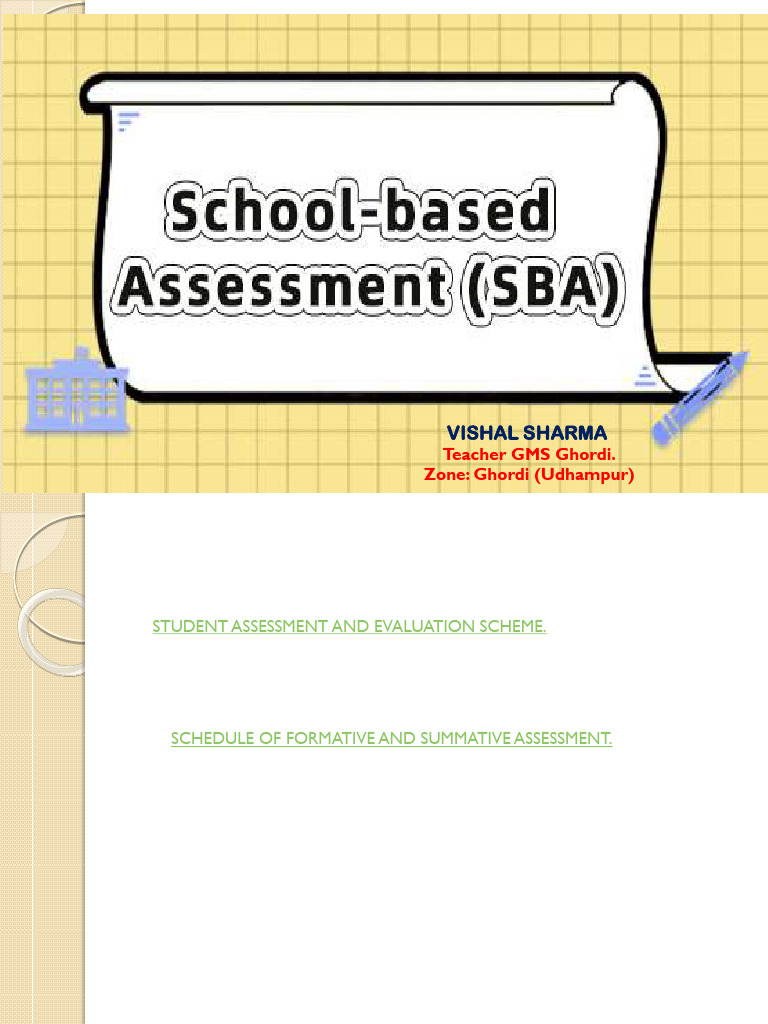 School-Based Assessment Framework | PDF | Educational Assessment | Teachers
