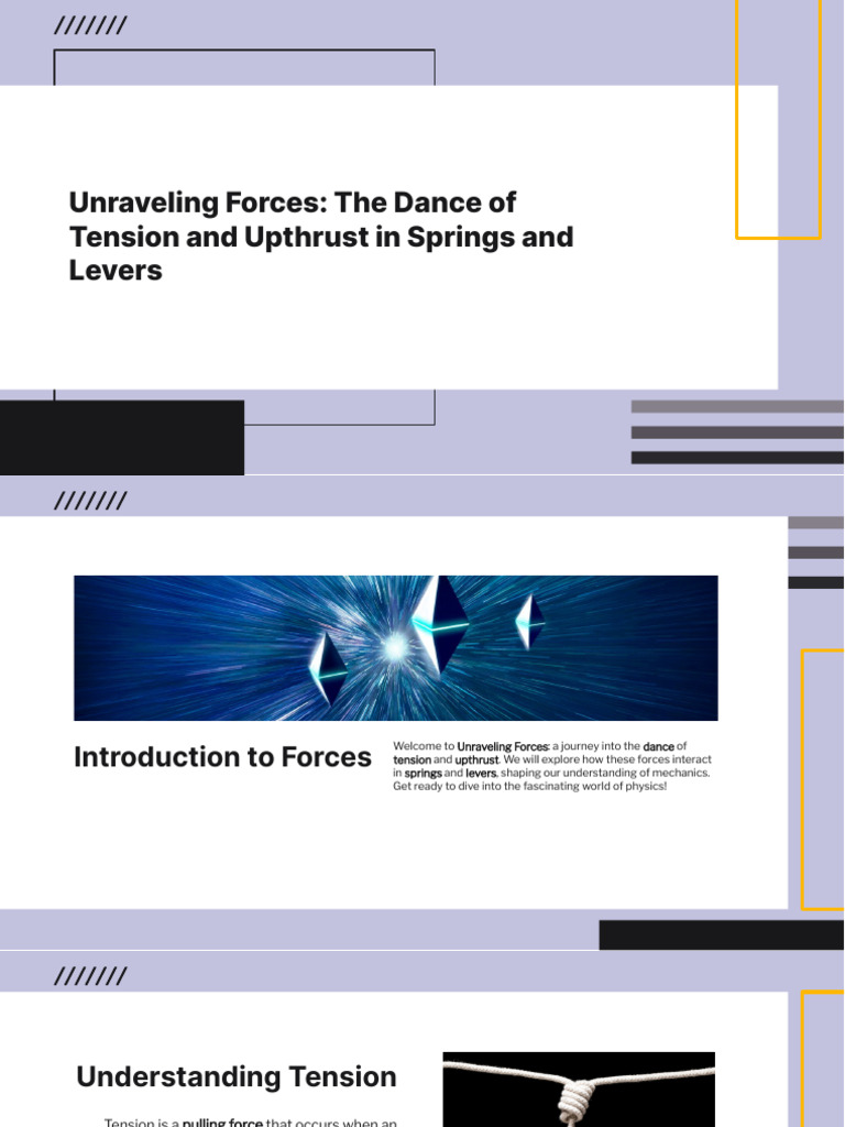 Slidesgo Unraveling Forces The Dance of Tension and Upthrust in Springs ...