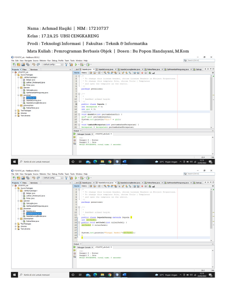 Tugas PBO - P02 Achmad Haqiki | PDF