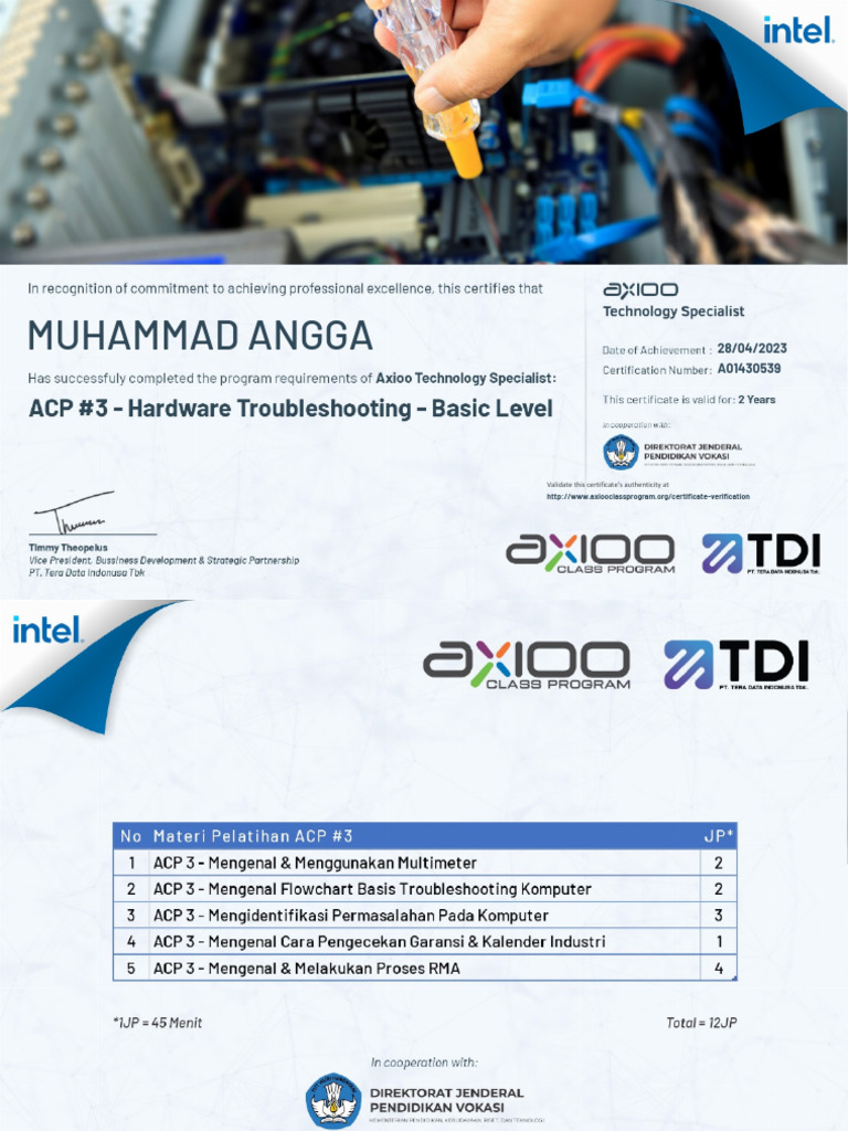 ACP3 Muhammad Angga Certificate 15 08 2024 04 08 00 | PDF