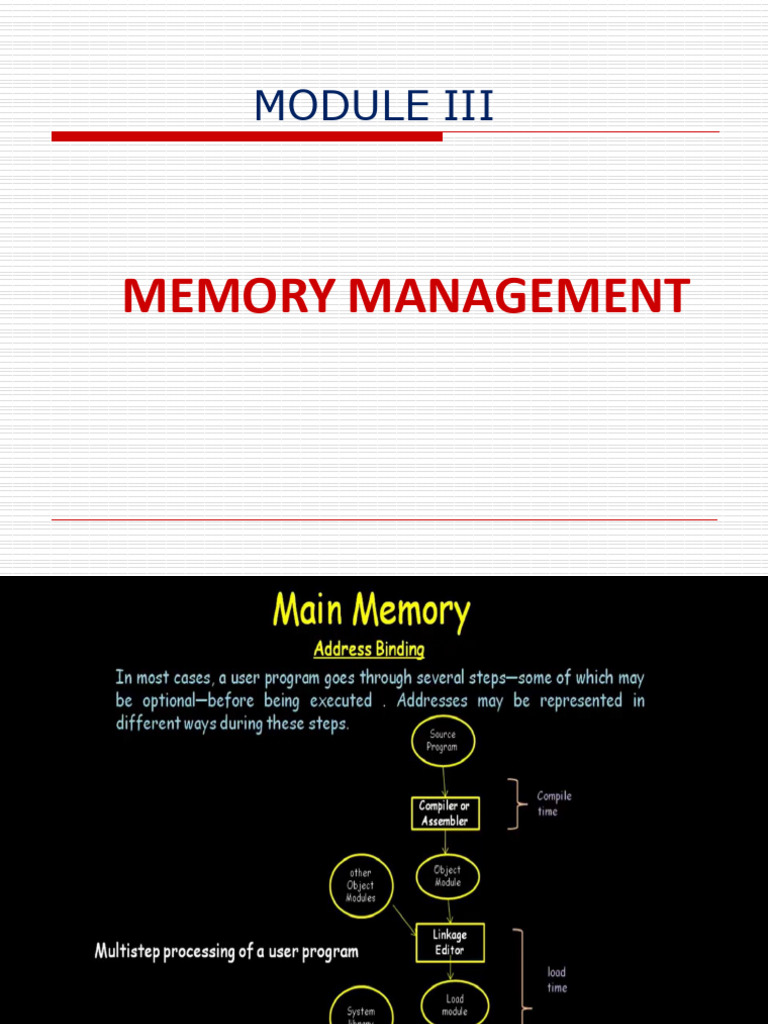 OS Unit-III - Memory Management | PDF | Software Engineering | System Software