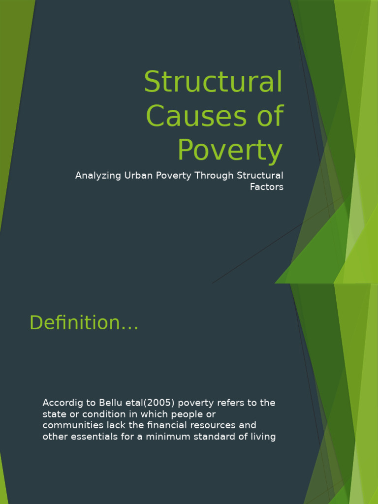 Structural Causes of Urban Poverty | PDF | Poverty | Poverty & Homelessness