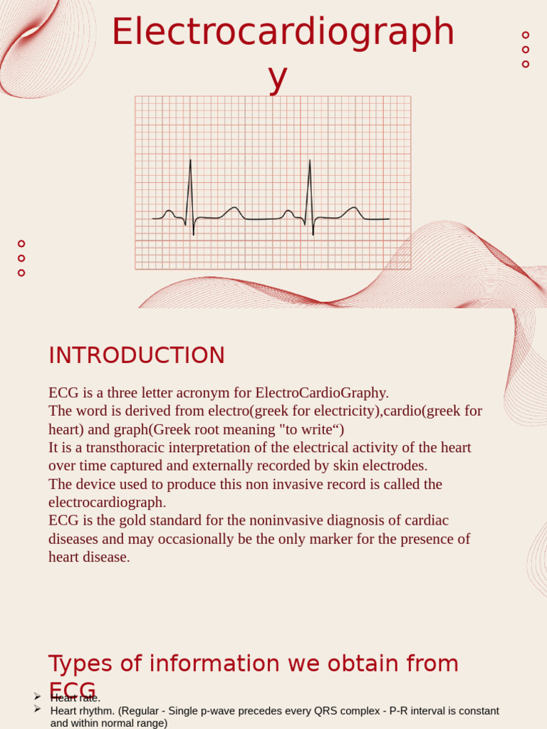 Electrocardiography GROUP PRESENTATION | PDF | Electrocardiography | Heart