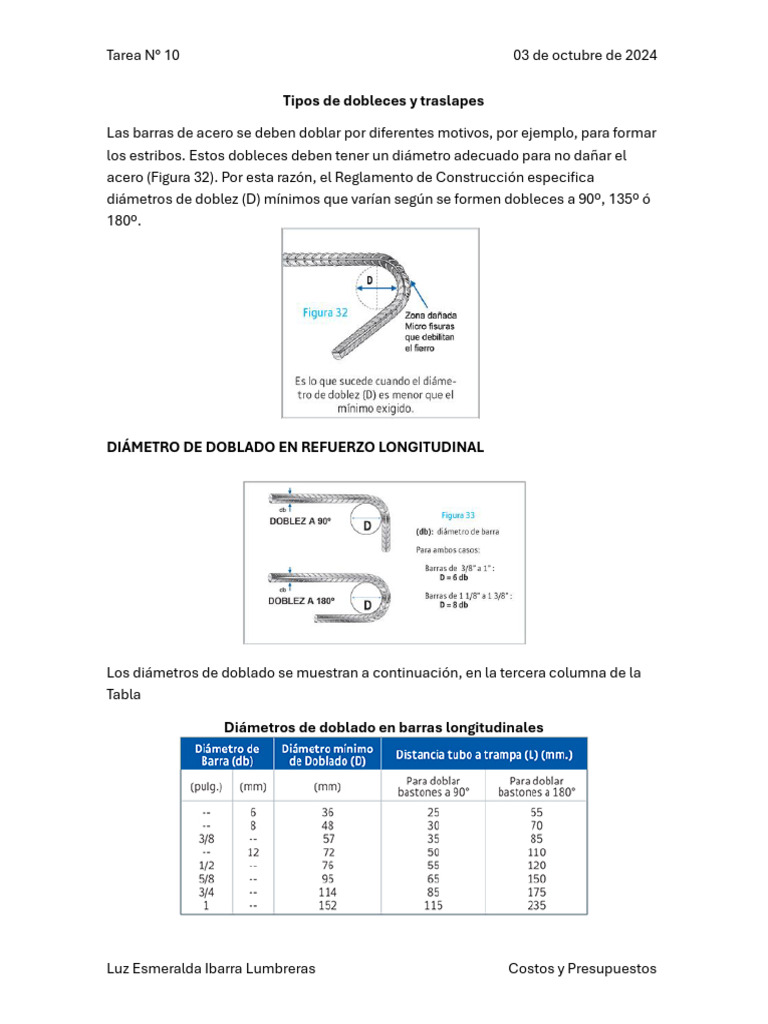 Tipos de Dobleces y Traslapes | PDF