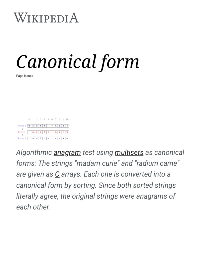 Canonical Form | PDF | Matrix (Mathematics) | Mathematical Concepts