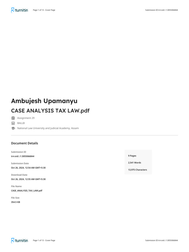 Tax Law Case Analysis: Royalty vs. Tax | PDF | Taxes | Royalty Payment