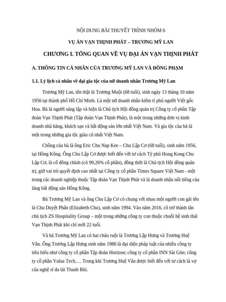 NỘI DUNG BÀI THUYẾT TRÌNH NHÓM SIX | PDF