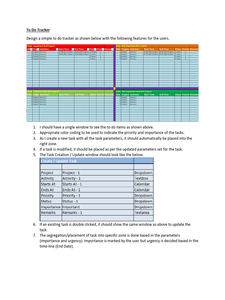 Simple Task Tracker | PDF