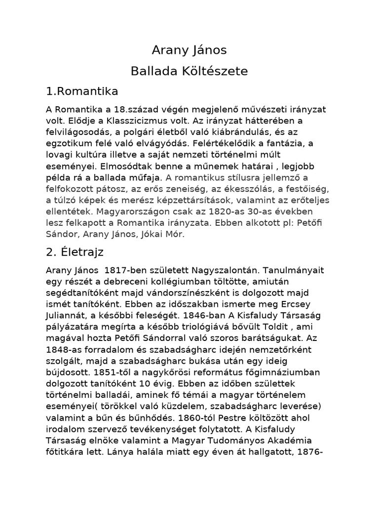 Arany János | PDF