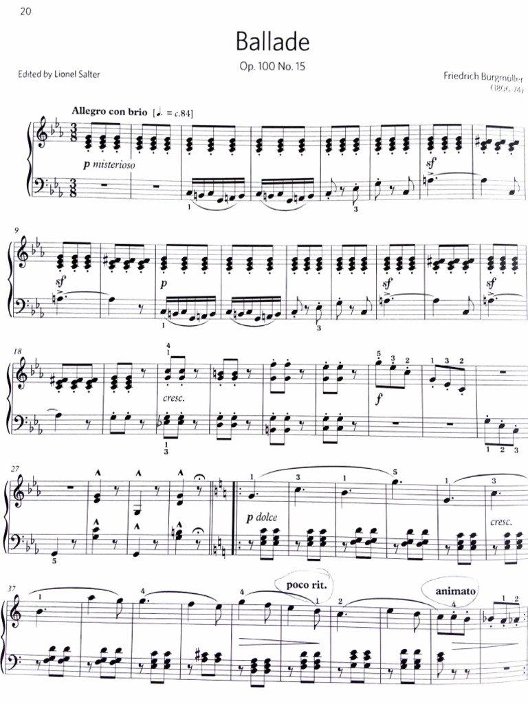 Ballad Burgmuller | PDF