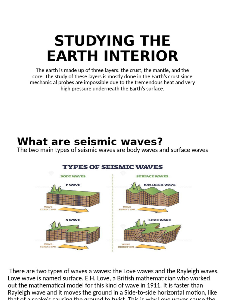 Studying The Earth Interior | PDF
