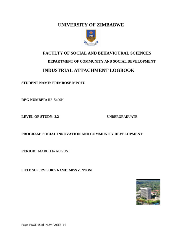CSD INDUSTRIAL ATTACHMENT LOGBOOK 2024.docx Final | PDF | Gender | Gender Studies
