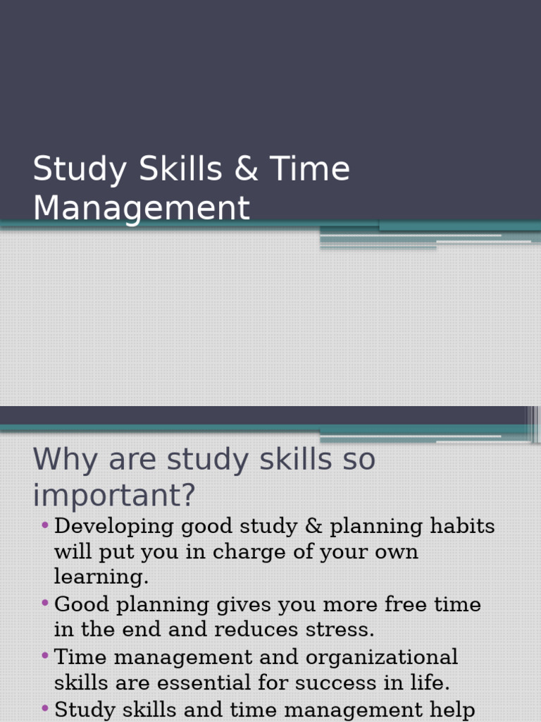 Essential Study Skills & Time Management | PDF | Study Skills
