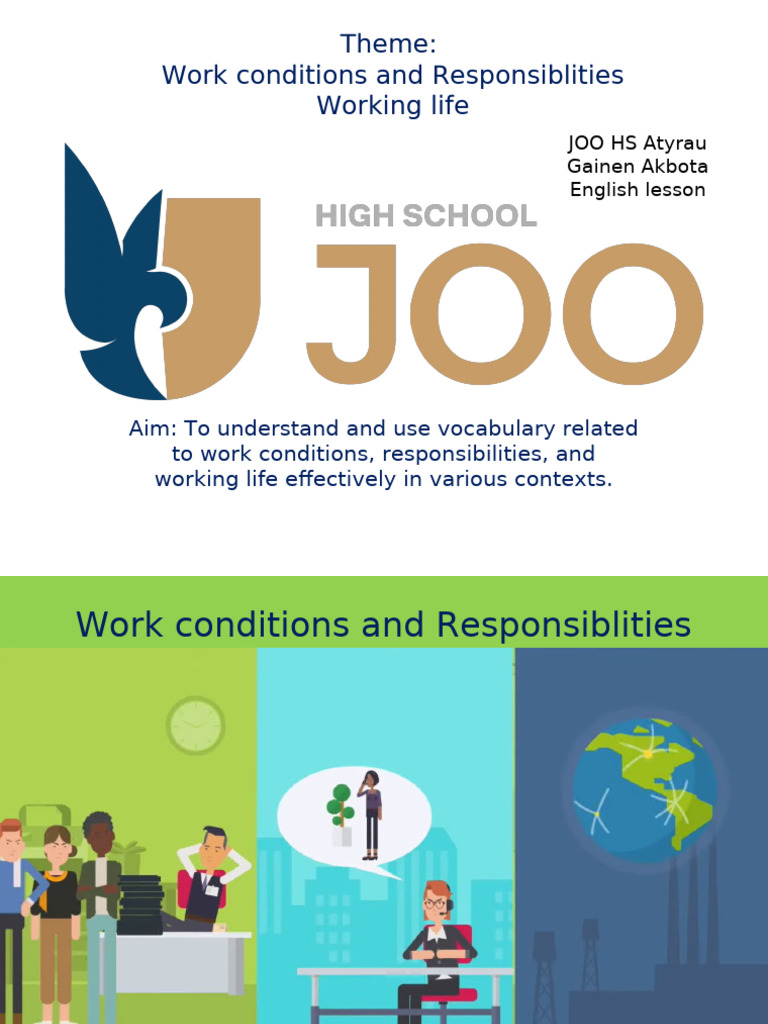 Work Conditions, Responsibilities, Working Life | PDF