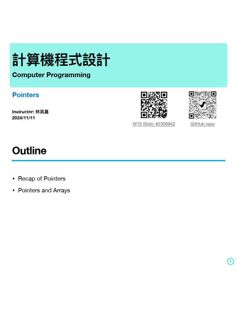 Pointers Arrays Pdf Pointer Computer Programming Integer Computer Science