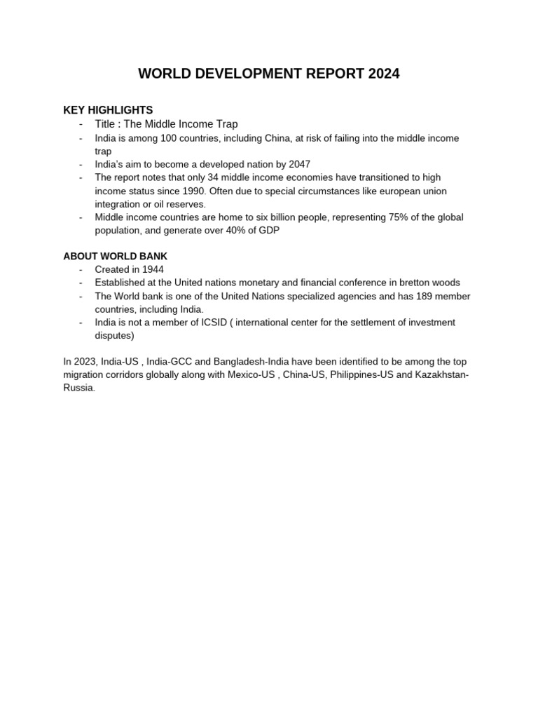 World Development Report | PDF