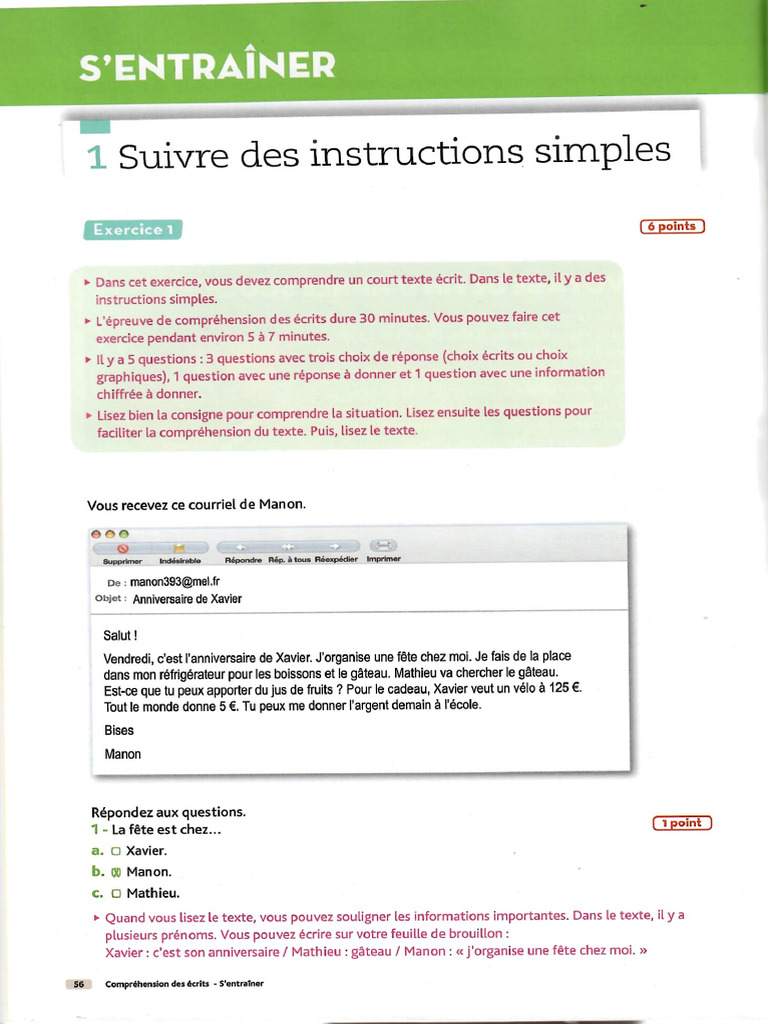 DELF Junior A1 CE-prof | PDF