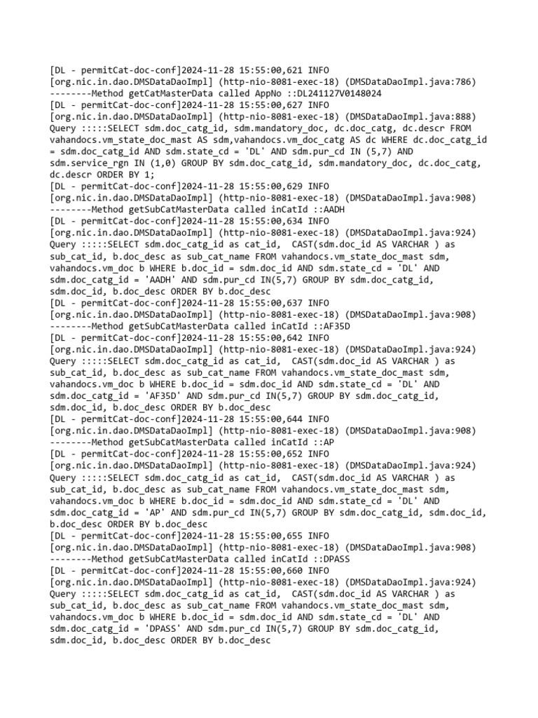 Logs For Reading To A Developer | PDF