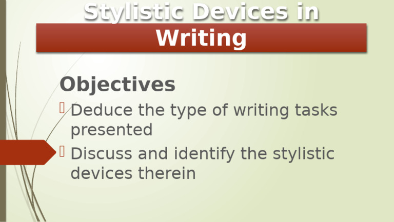 YEAR 9 Stylistic Devices in Writing | PDF