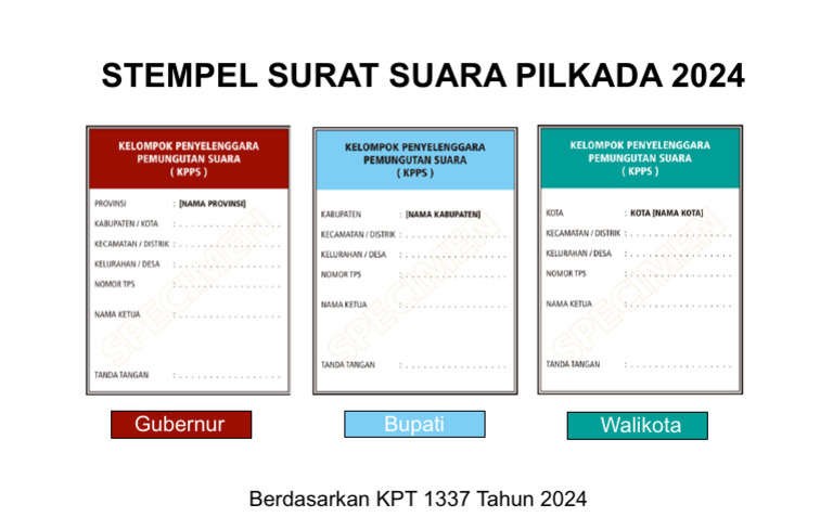 Contoh Surat Suara Pilkada 2024 (Kertas f4 | PDF