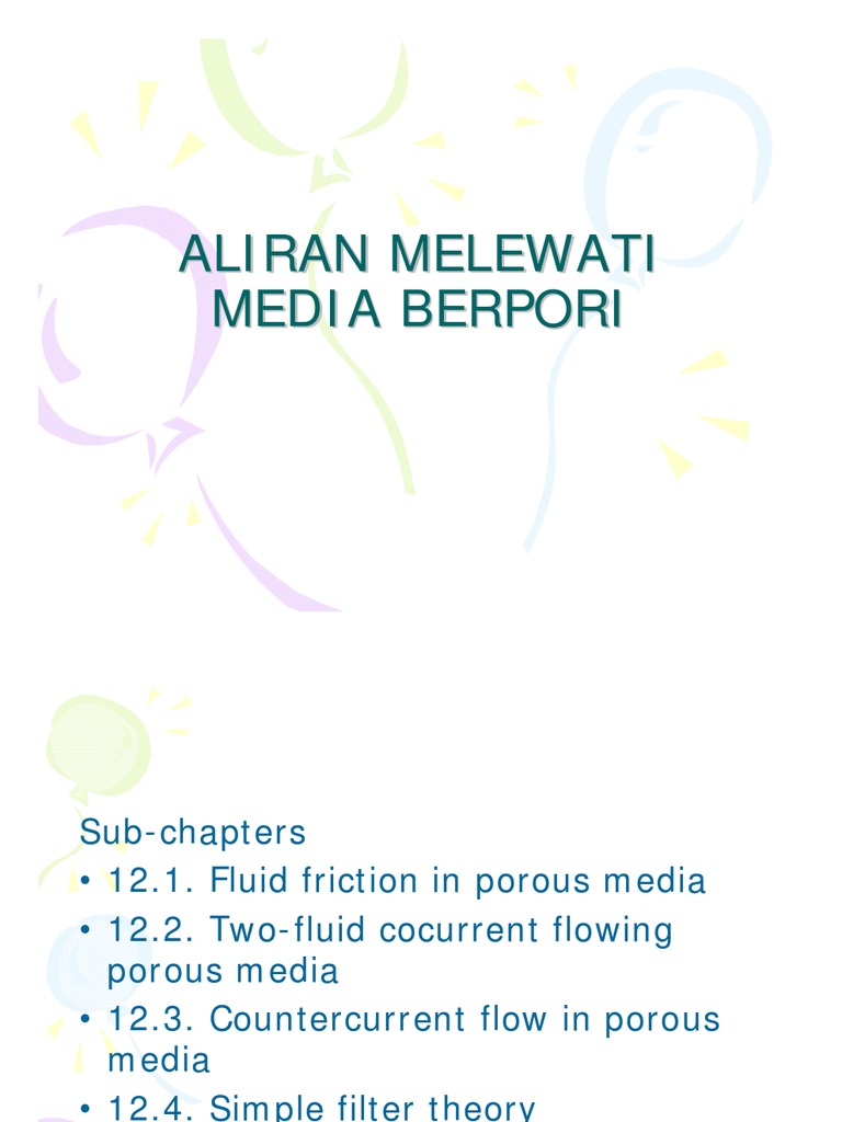 Aliran Fluida dalam Media Berpori | PDF