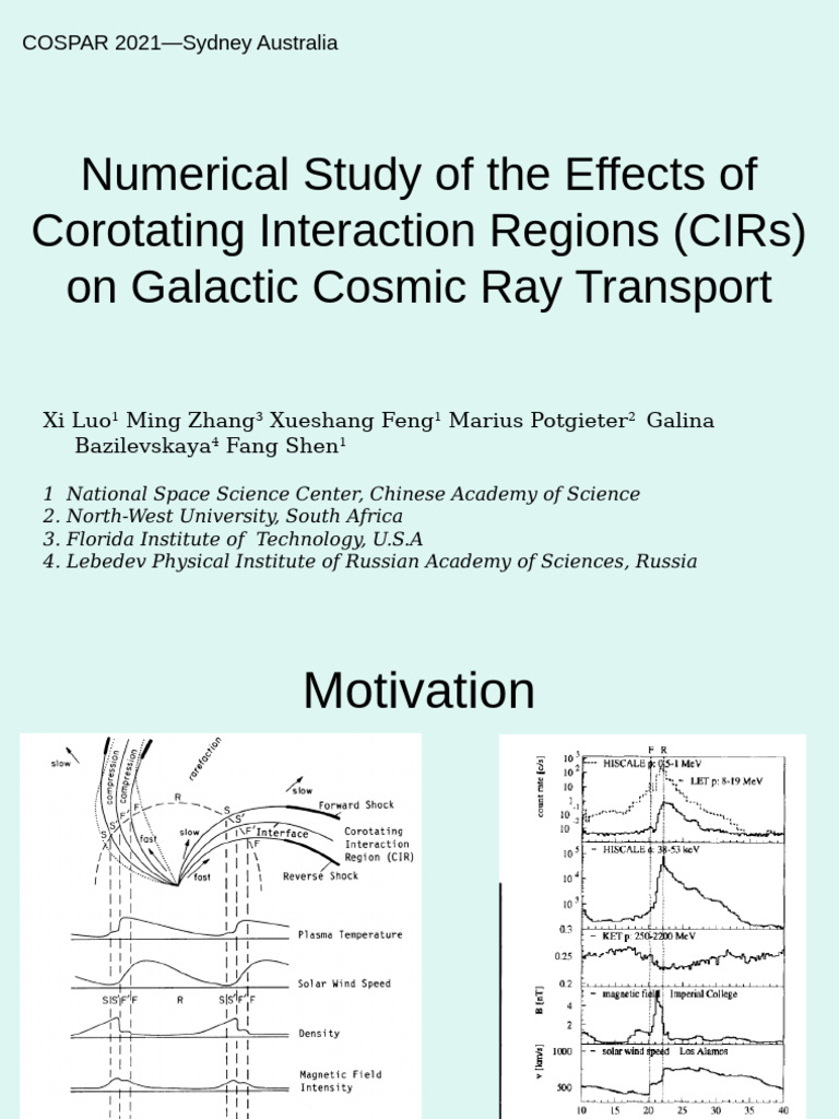 Corotating Interaction Region On Cosmic Ray Transport | PDF