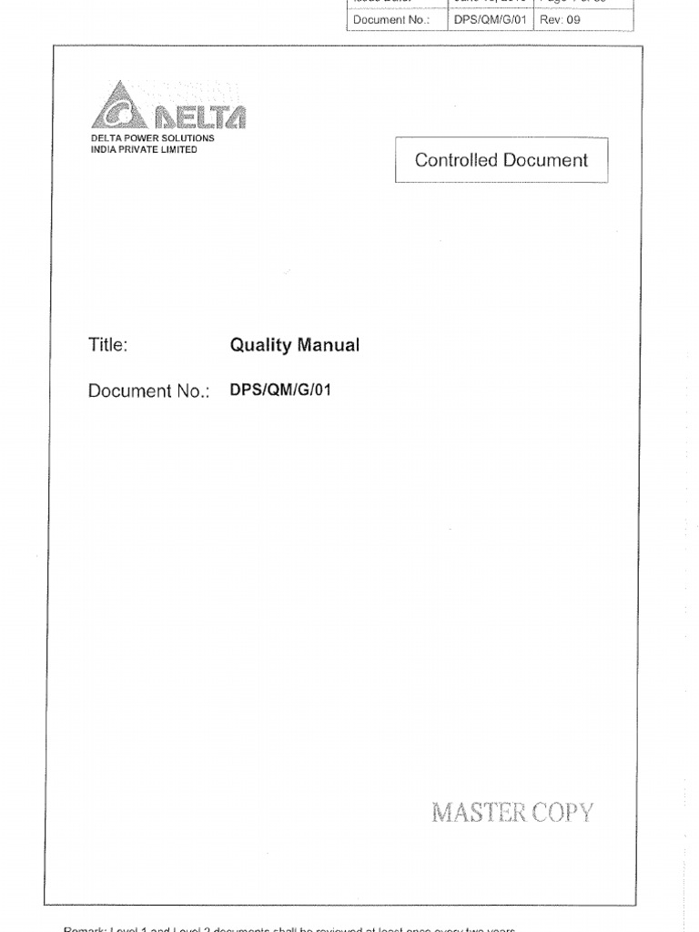 9 H) Project Quality Plan and Policy | PDF