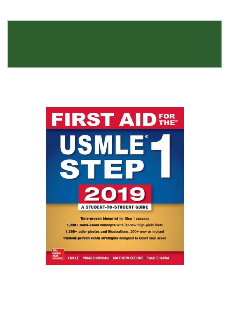 (FREE PDF Sample) First Aid For The USMLE Step 1 2019, Twenty-Ninth ...