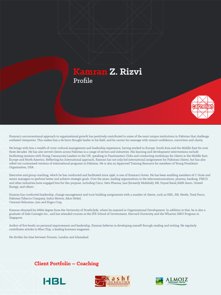 Kamran Rizvi Profile | PDF | Leadership | Business