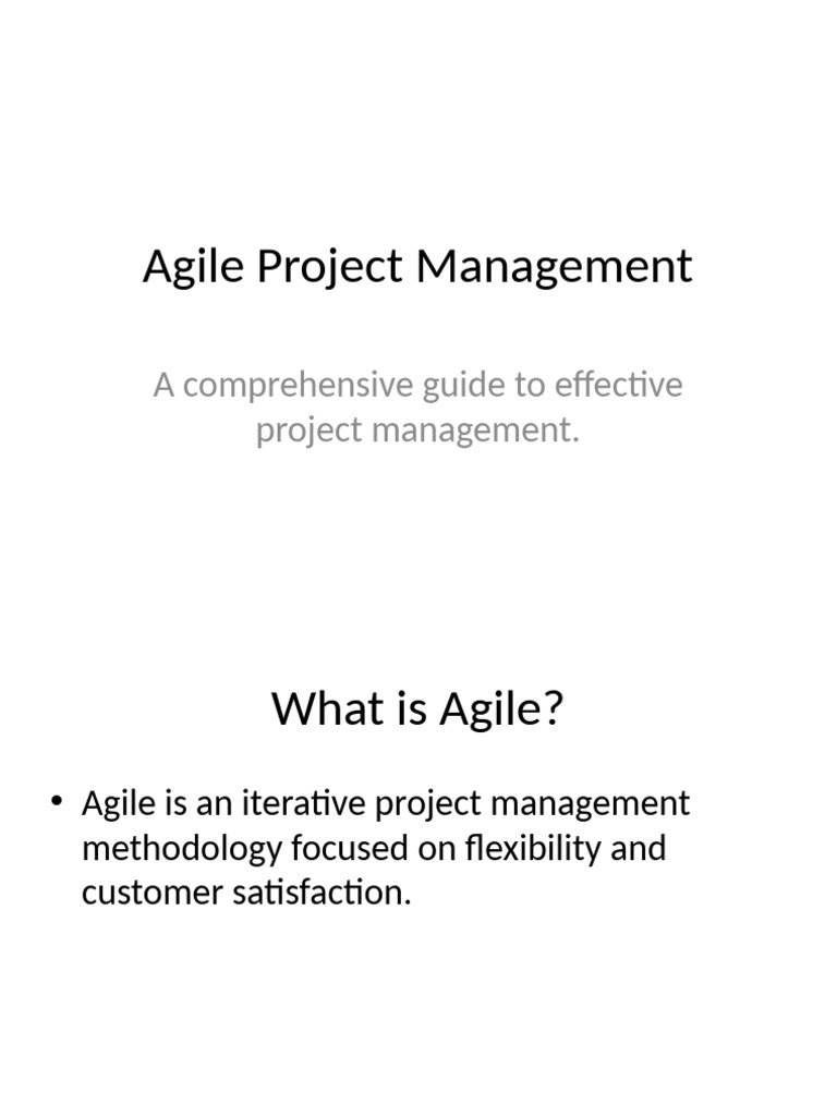 Agile Project Management | PDF
