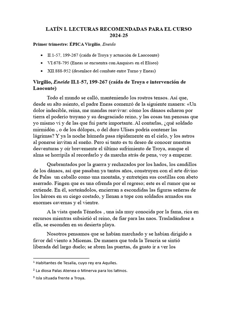 Latín I. Lecturas Recomendadas | PDF | Mark Antony | Pompeyo