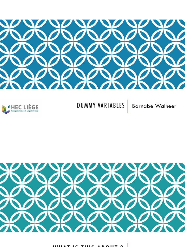 Lecture8 Dummy | PDF | Coefficient Of Determination | Errors And Residuals