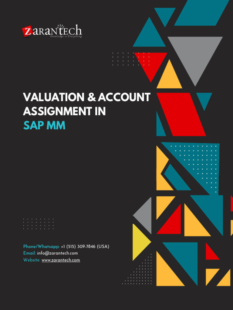 Valuation and Account Assignment in SAP MM | PDF | Valuation (Finance ...