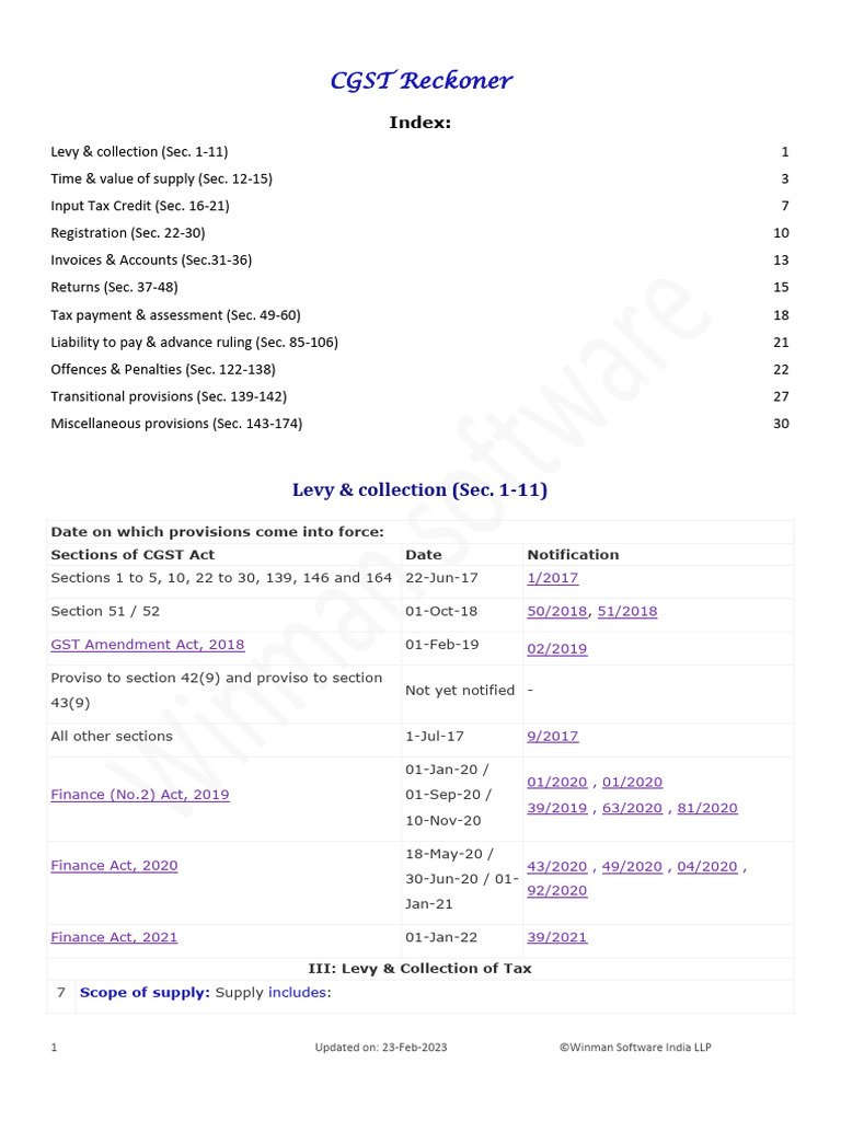 Act CGST | PDF | Taxes | Invoice